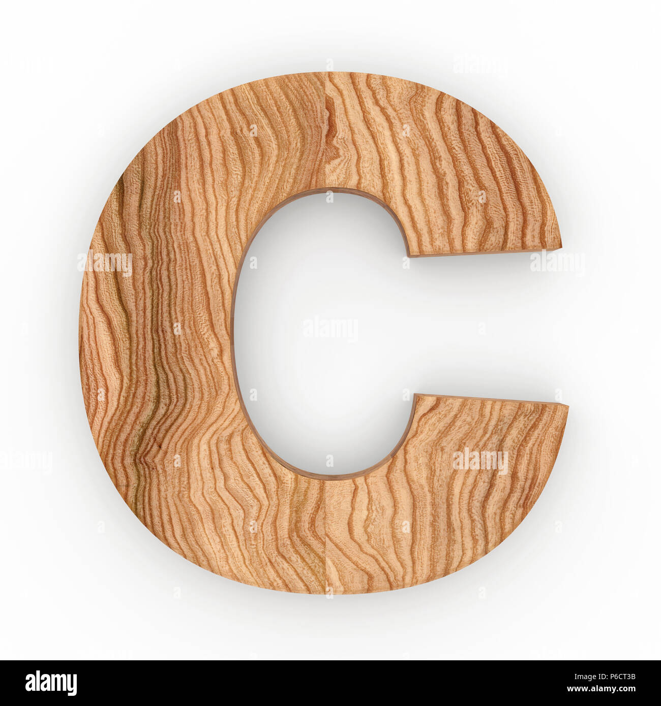 Wooden letter C isolated on white background Stock Photo - Alamy