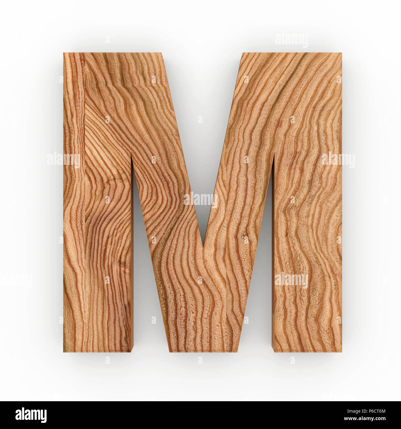 Wooden letter M isolated on white background Stock Photo - Alamy