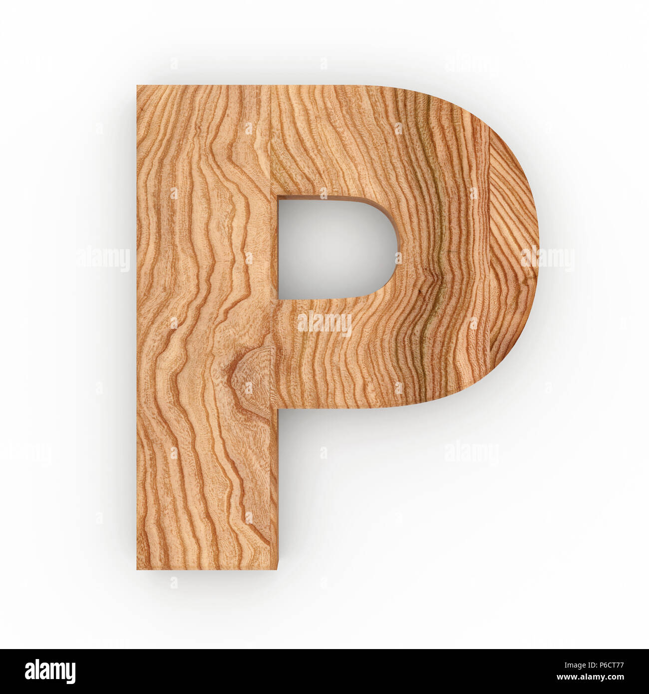 Wooden letter P isolated on white background Stock Photo - Alamy