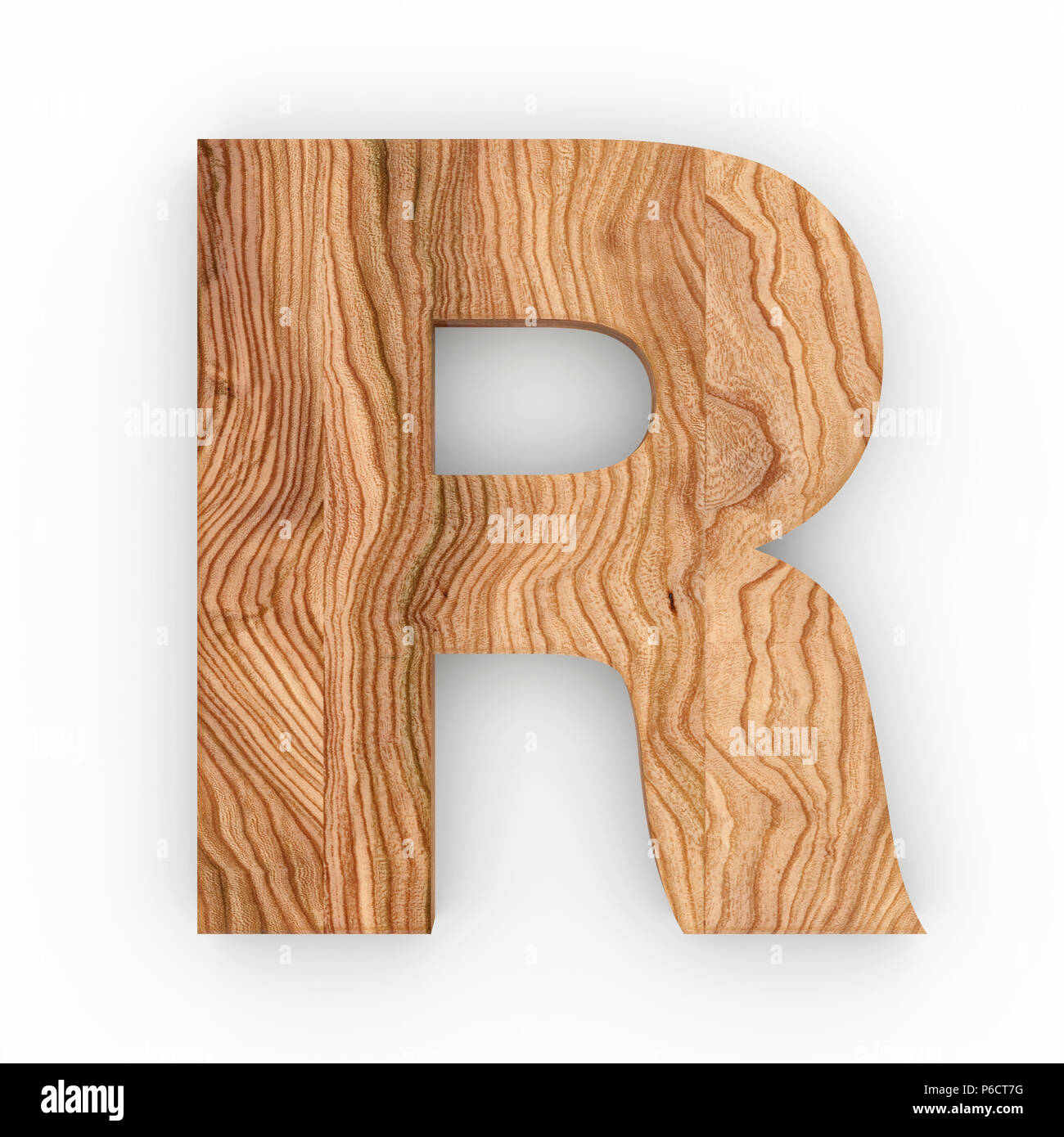 Wooden letter R isolated on white background Stock Photo - Alamy