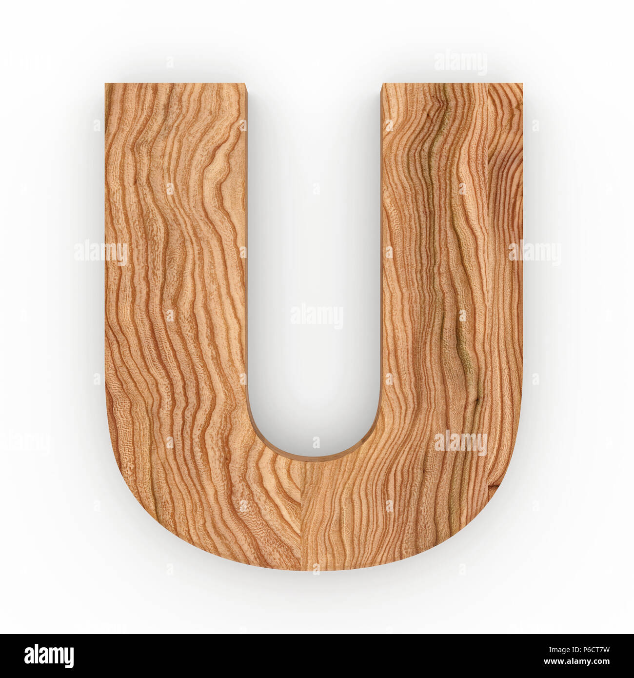 Wooden letter U isolated on white background Stock Photo - Alamy