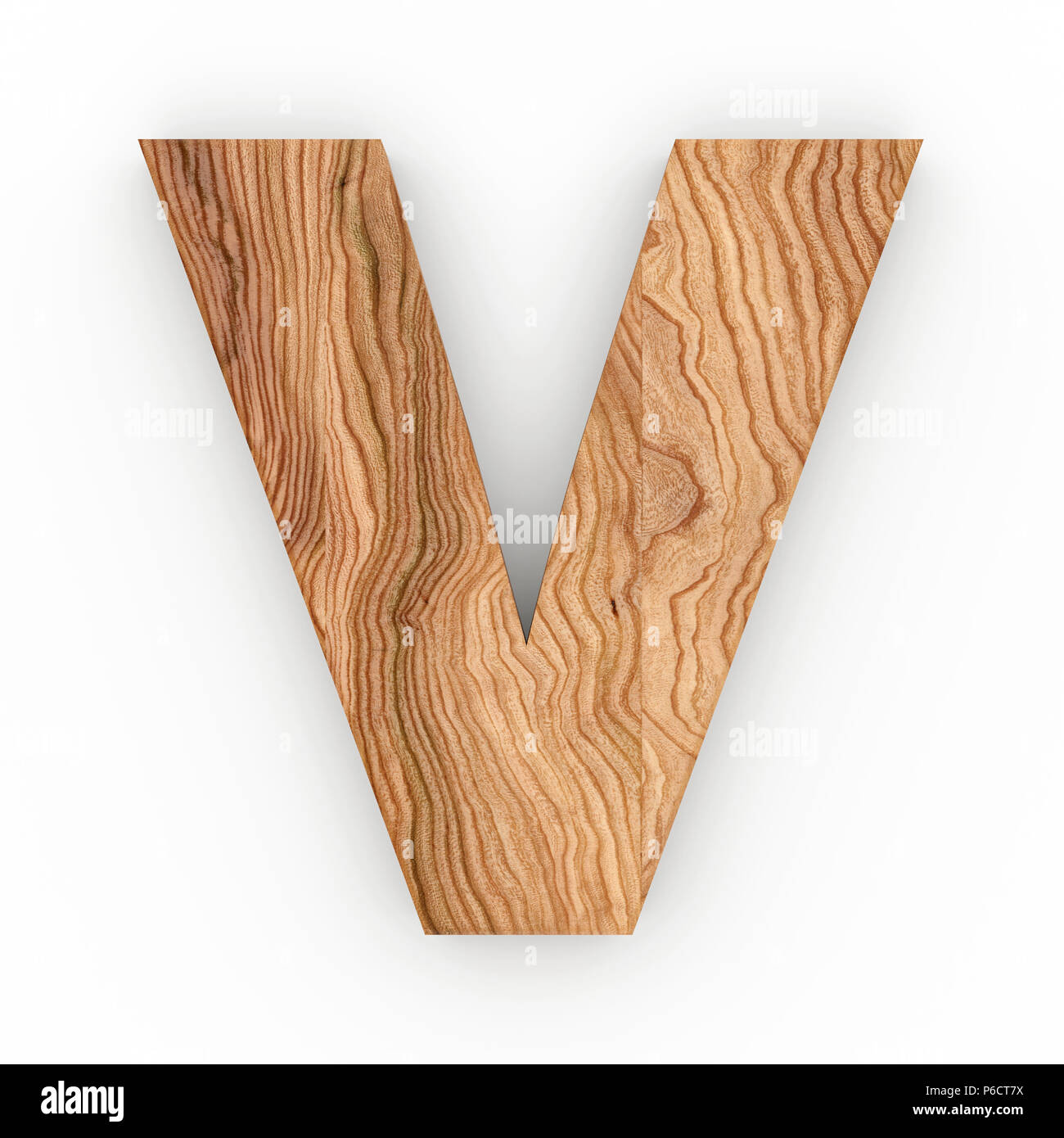 Wooden letter V isolated on white background Stock Photo - Alamy