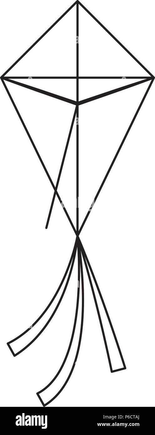 kite icon over white background, vector illustration Stock Vector Image ...