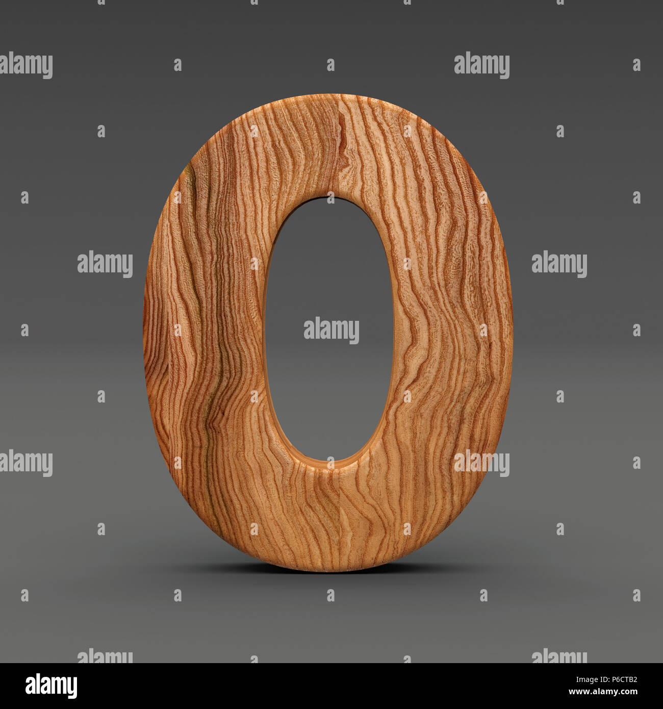Wooden number 0 isolated on dark background Stock Photo - Alamy
