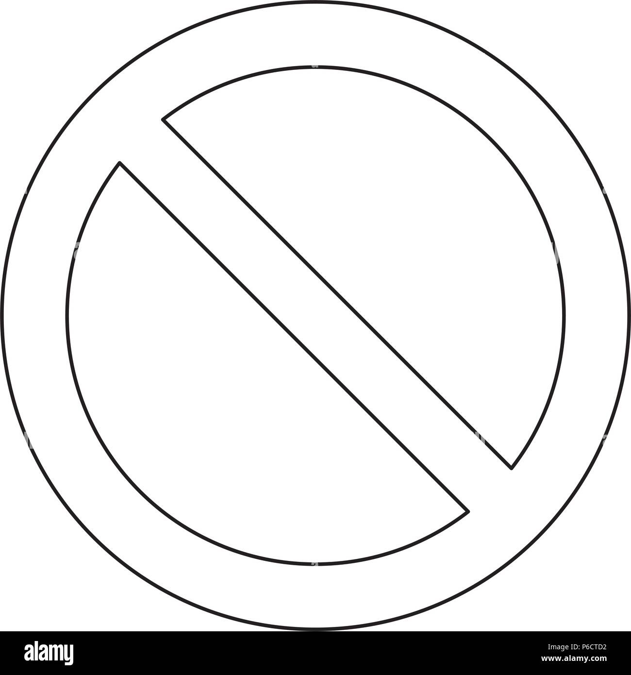 forbidden sign icon over white background, vector illustration Stock ...