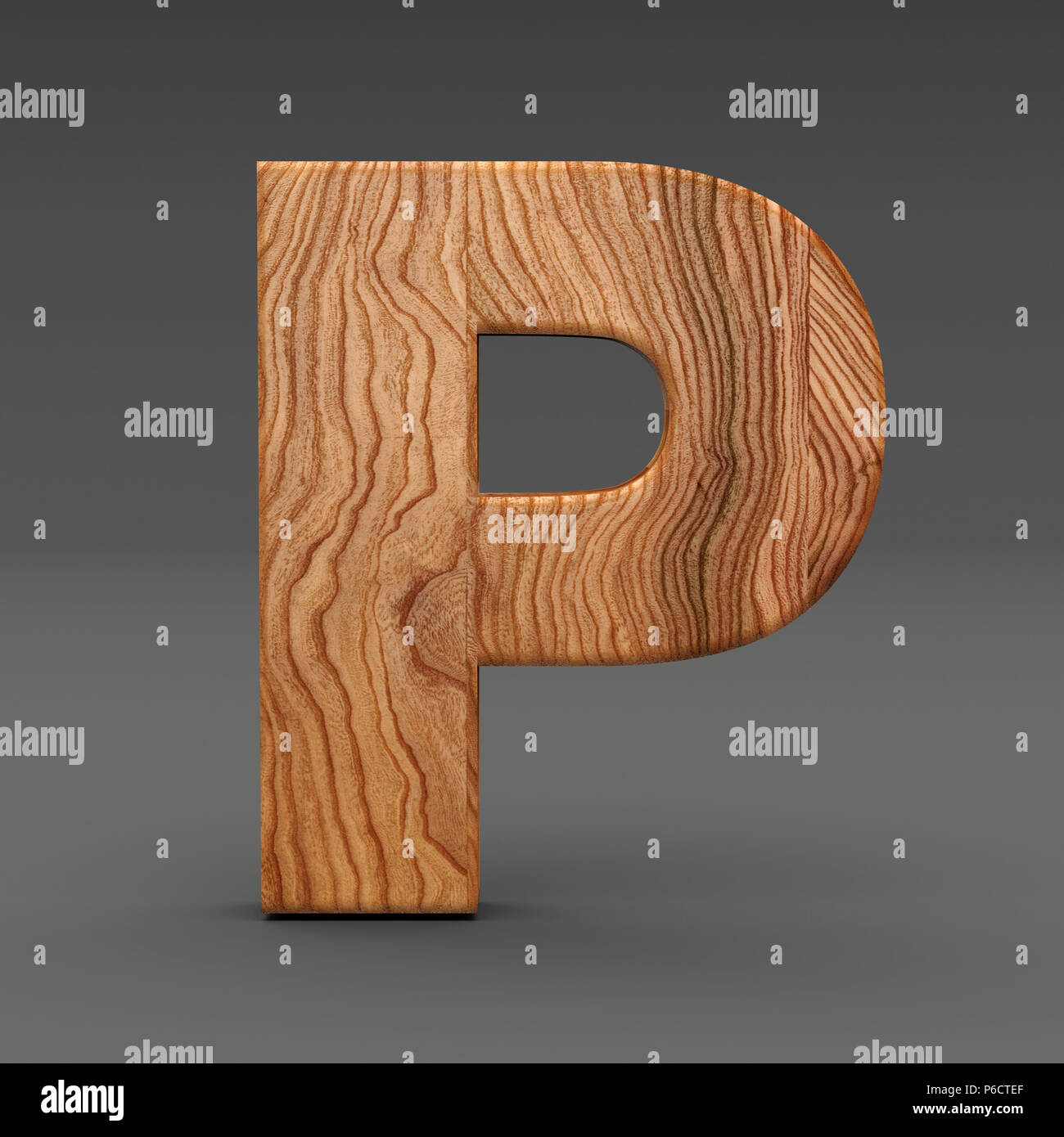 Wooden letter P isolated on dark background Stock Photo - Alamy