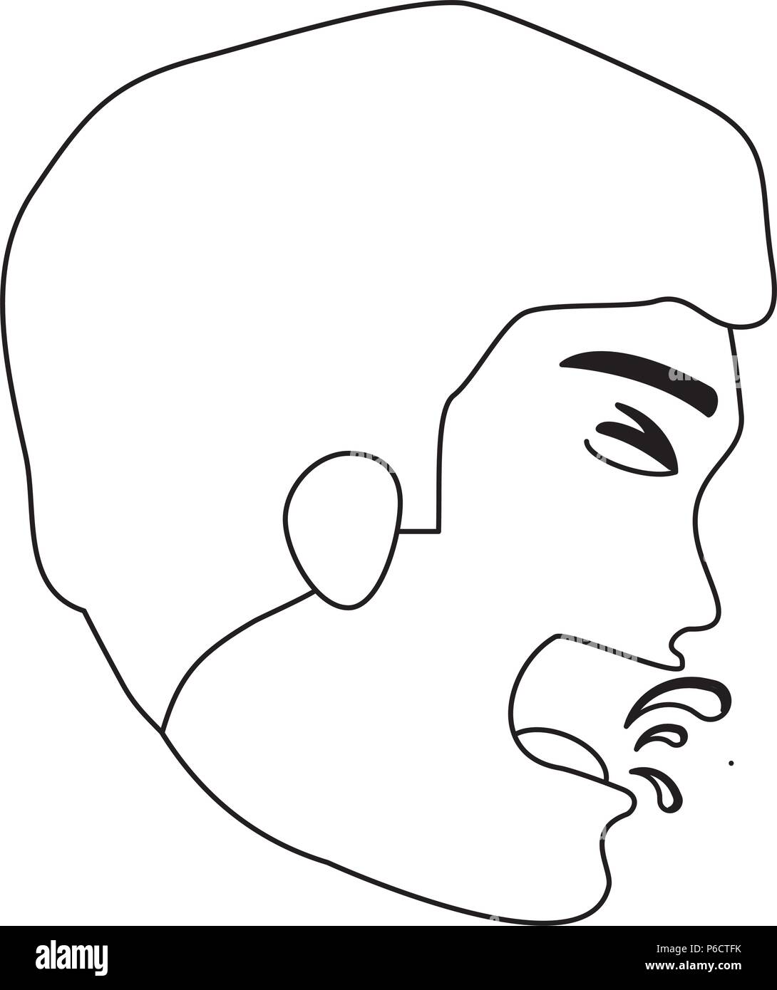 man with tuberculosis icon over white background, vector illustration ...
