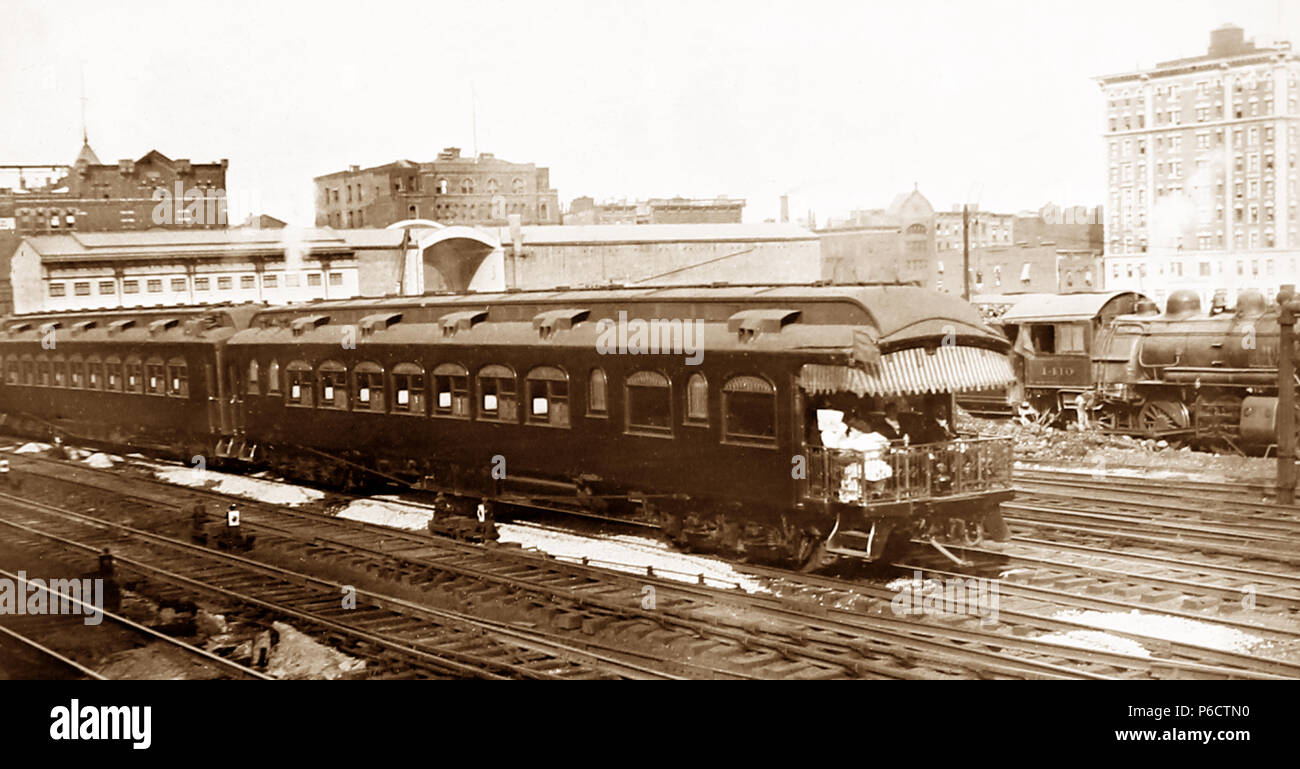 Railway Station Yard, New York, USA, early 1900s Stock Photo - Alamy