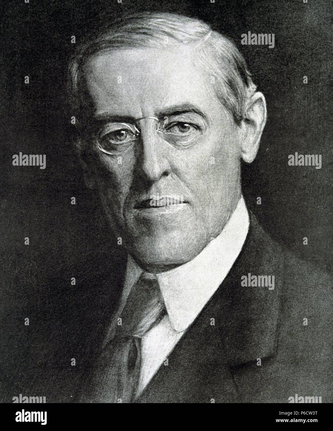 WILSON , THOMAS W. POLITICO USA. 1856 - 1924. FOTO DE L` LLUSTRATION ...