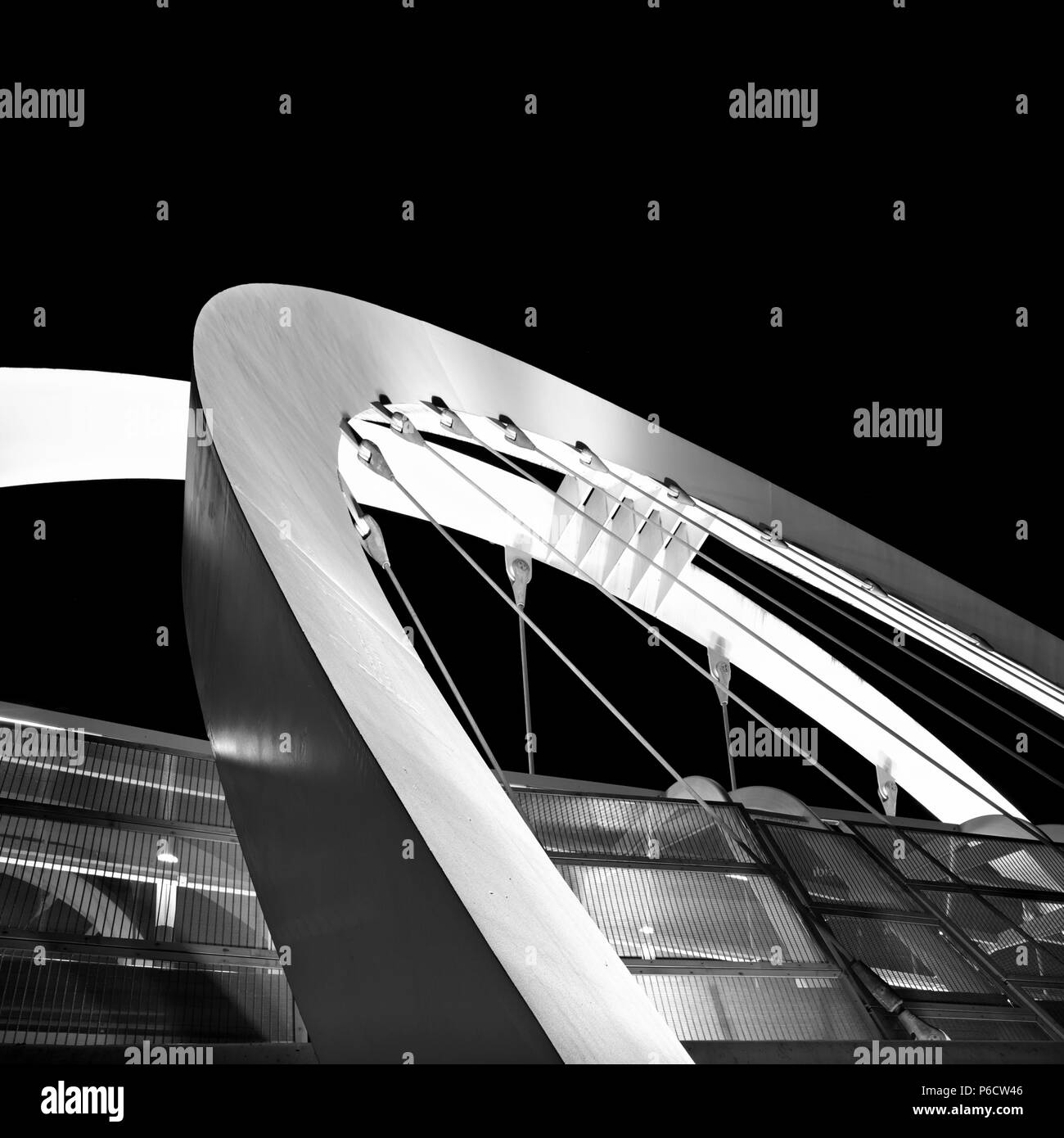 White horse bridge a pedestrian bridge over the railway line towards ...