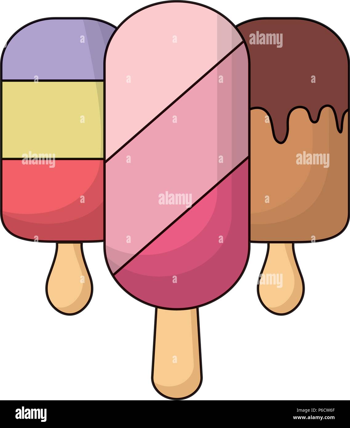 Ice cream bars icon over white background, vector illustration Stock ...