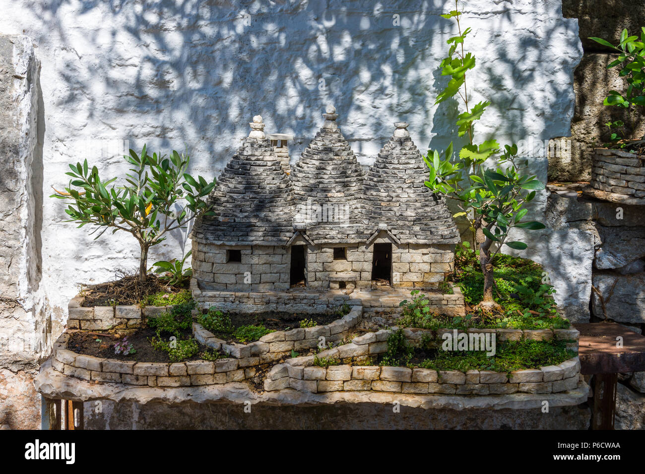 miniature of a trullo in Alberobello,Puglia Stock Photo - Alamy