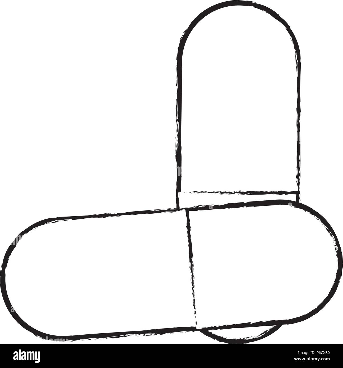 pill capsules icon over white background, vector illustration Stock ...