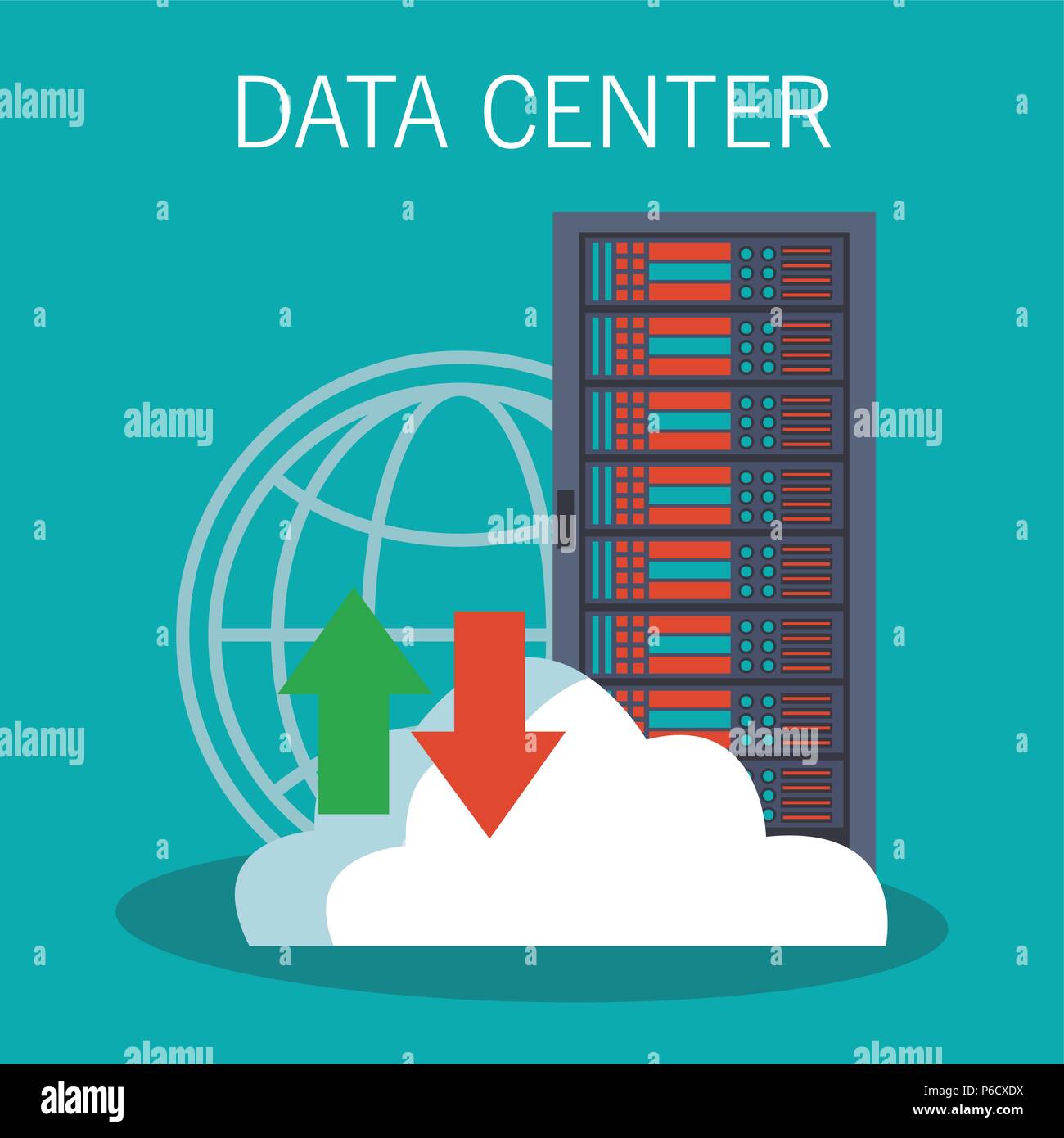 Data center storage and cloud computing vector illustration graphic design Stock Vector Image ...