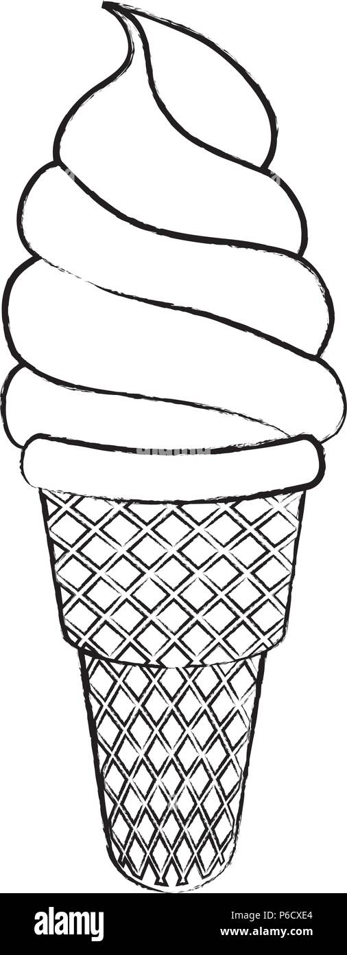 soft serve ice cream icon over white background, vector illustration ...