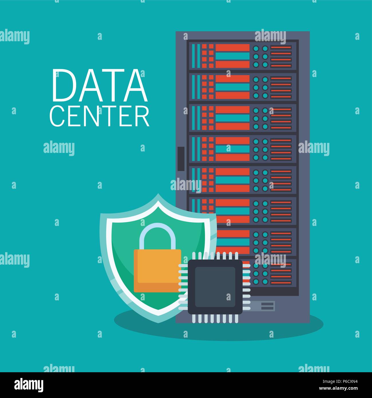 Data center technology and storage server vector illustration graphic design Stock Vector Image ...