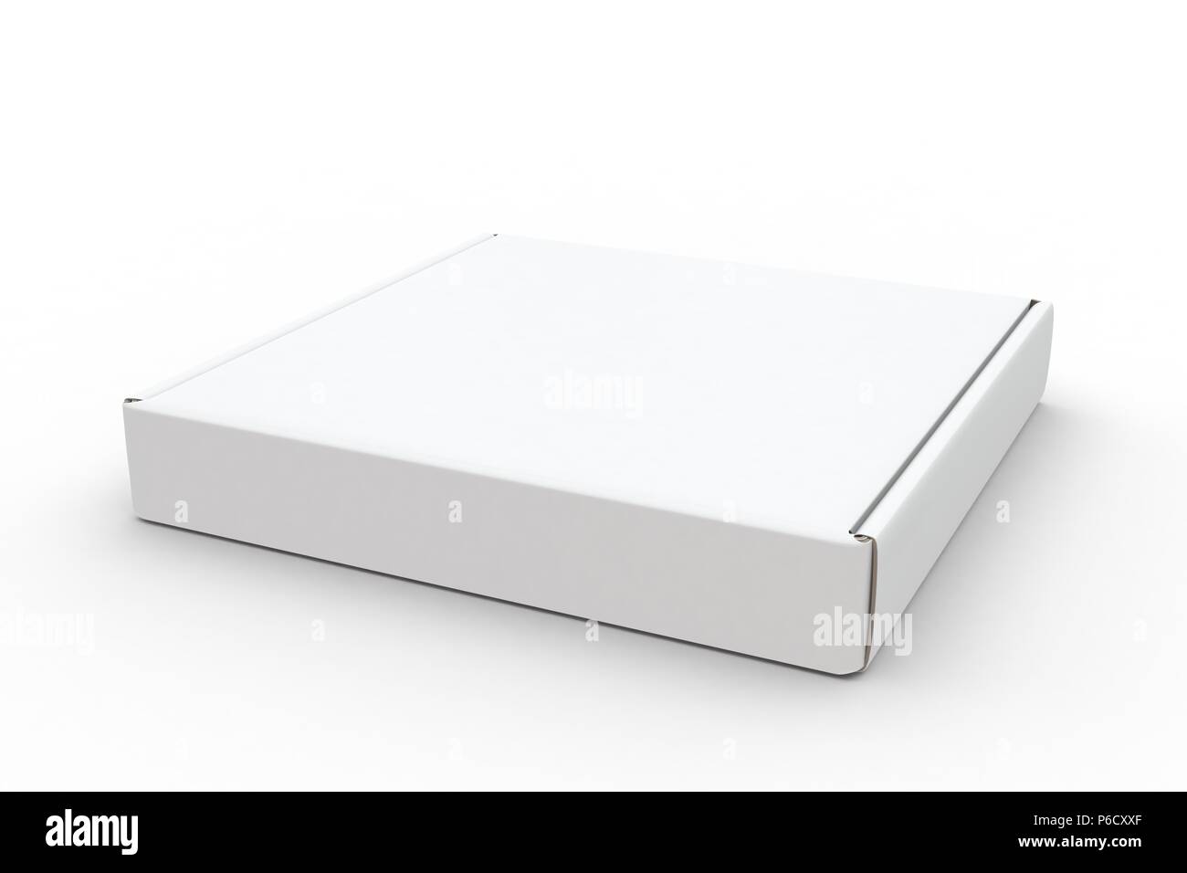 White box isolated on white background with shadow mock-up Stock Photo ...