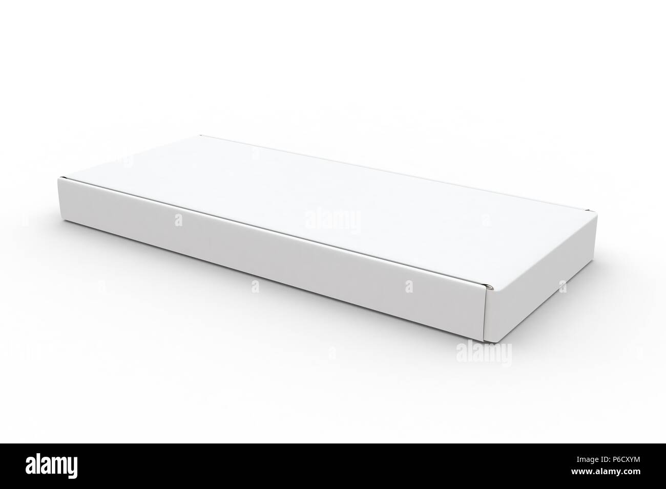 White box isolated on white background with shadow mock-up Stock Photo ...