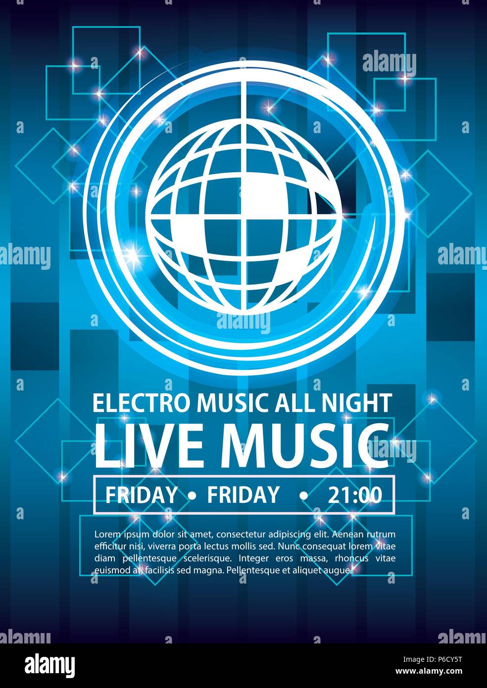 Dance party invitation card vector illustration graphic design Stock ...
