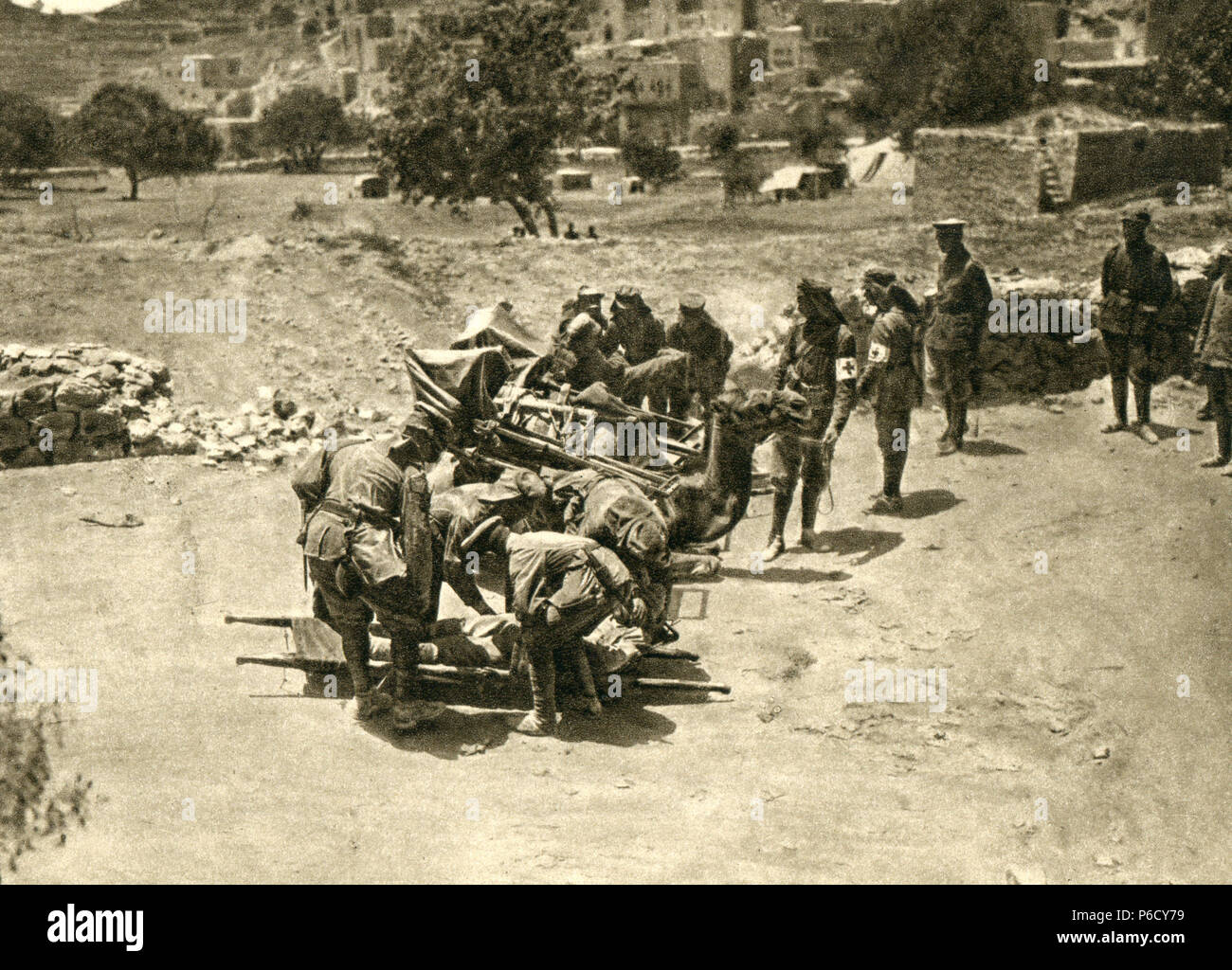 paramedic, wounded people, Palestine front, ww1, wwi, world war one ...