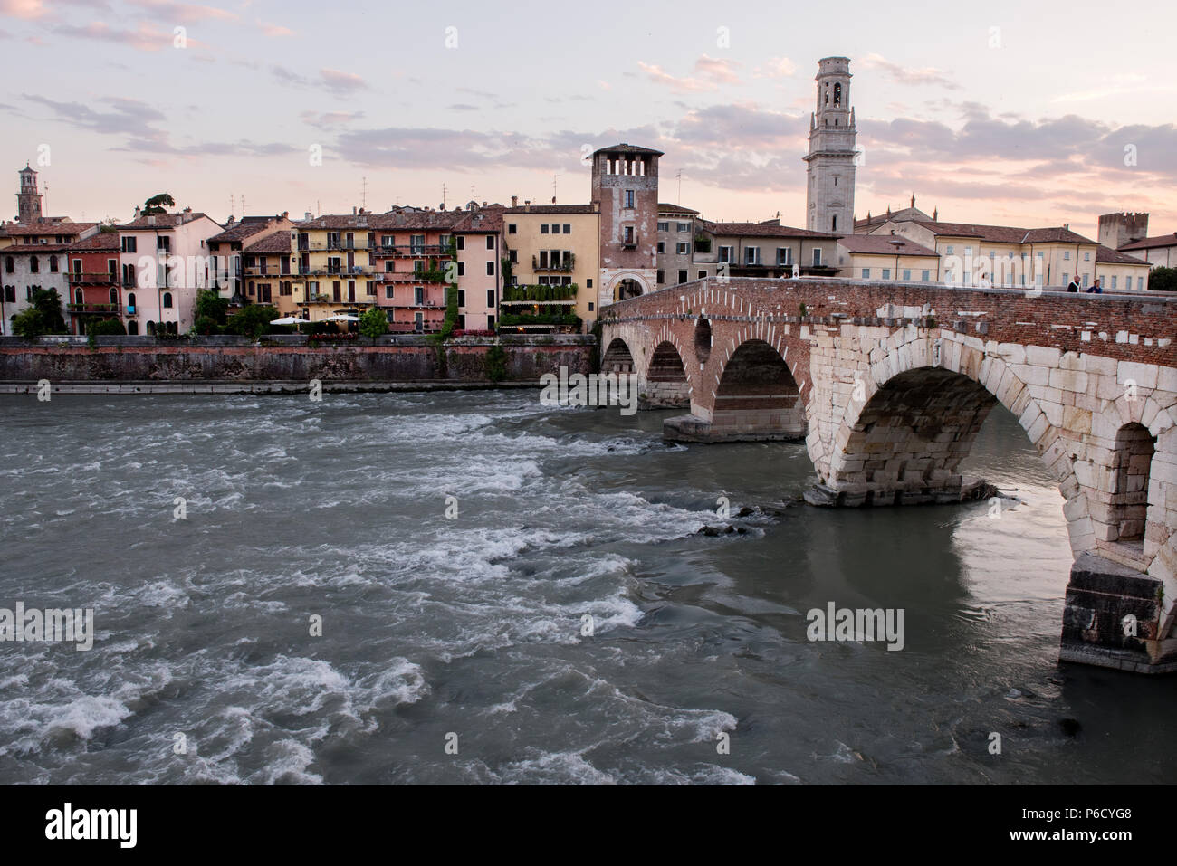 The Ponte Pietra (Italian for "Stone Bridge"), once known as the Pons ...