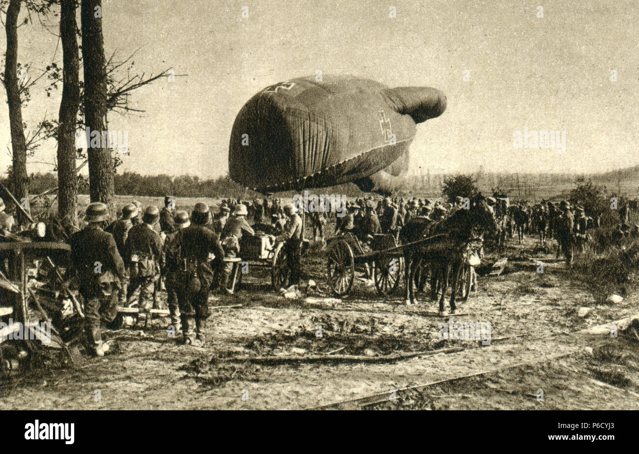 air balloon, world war i, Field airship division, ww1, wwi, world war ...