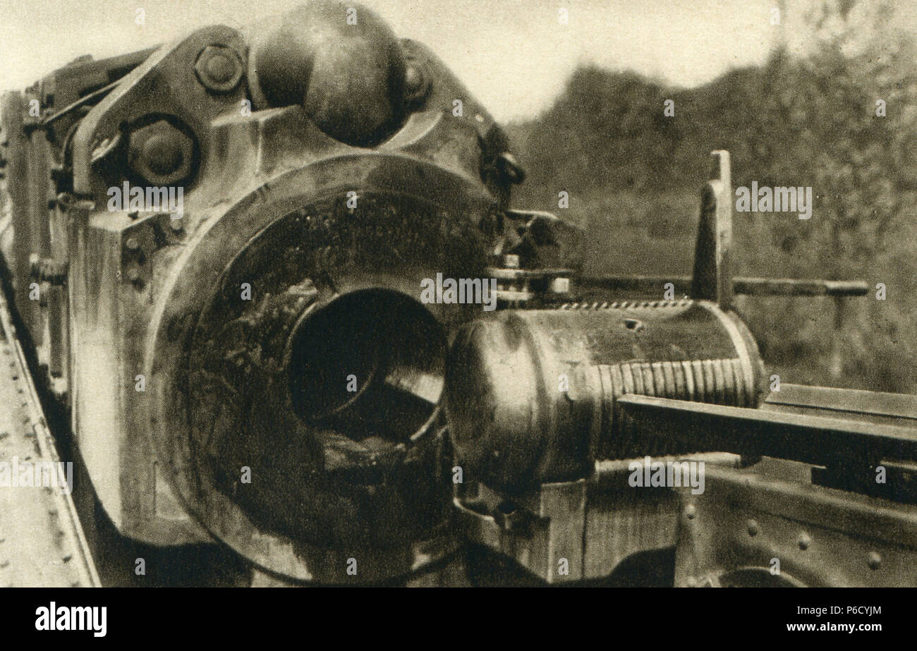 world war i, railroad gun, ww1, wwi, world war one Stock Photo - Alamy
