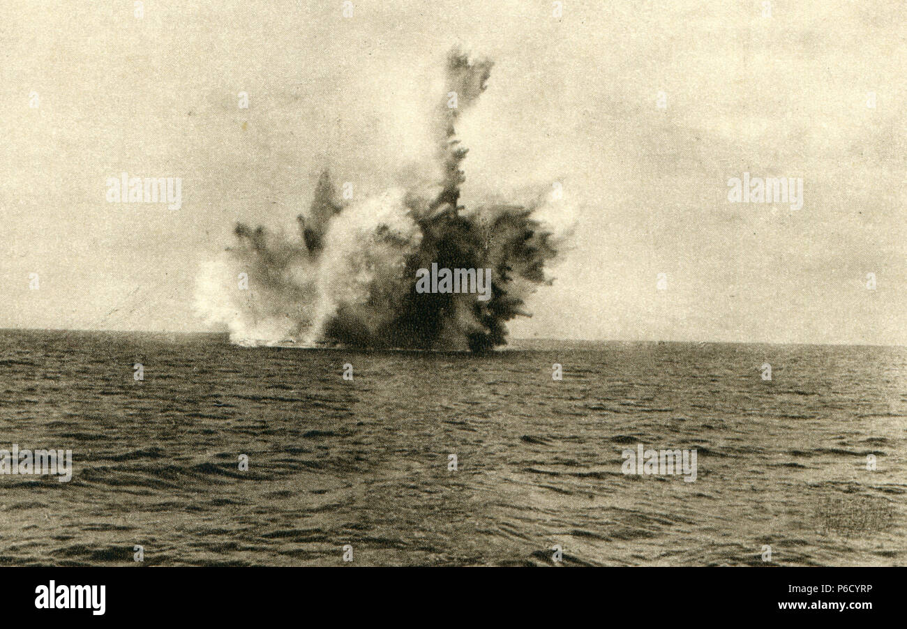 explosion, world war i, sea mine, ww1, wwi, world war one Stock Photo ...