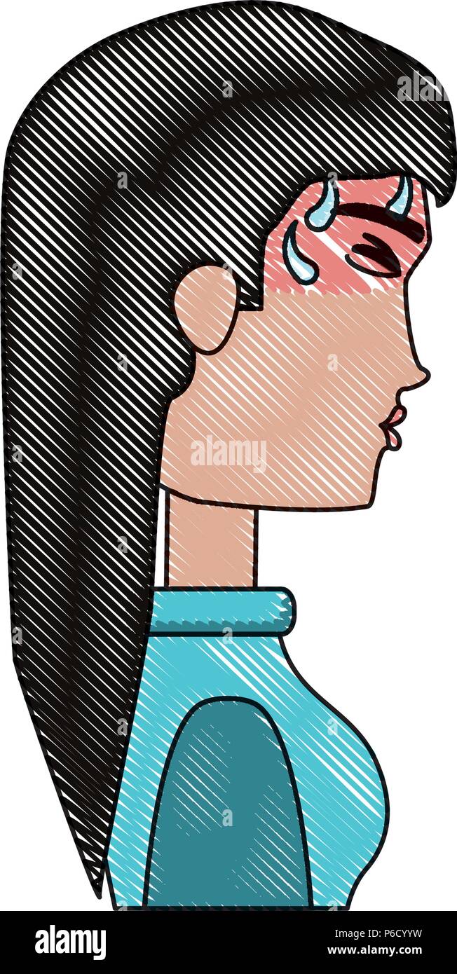 Woman fever icon over Stock Vector Images - Alamy