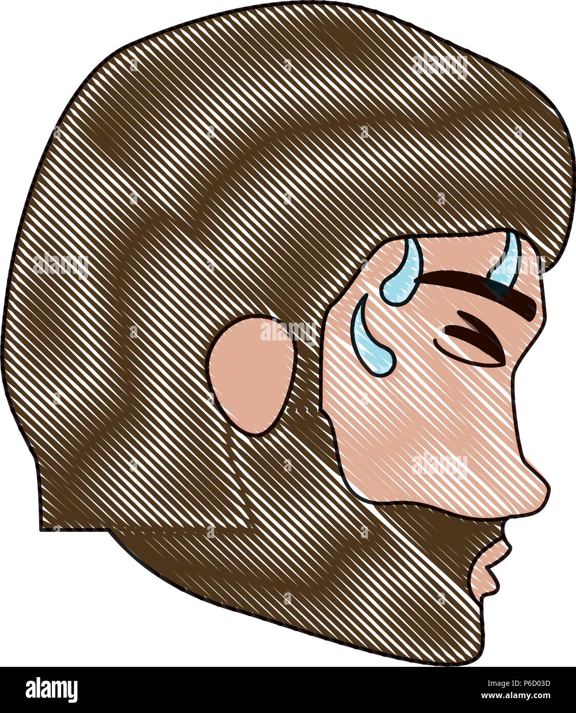 man with fever icon over white background, vector illustration Stock ...