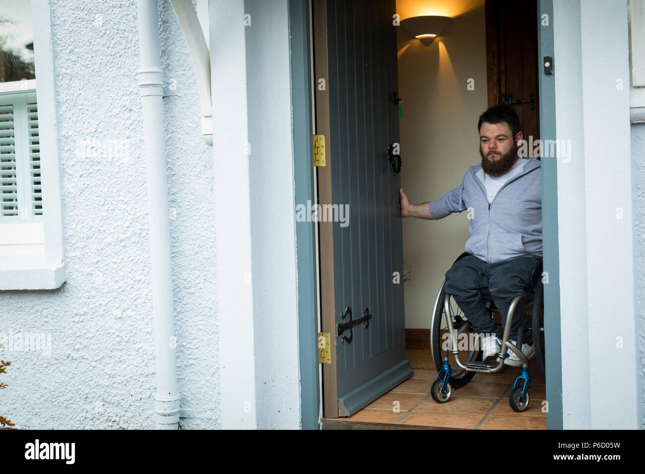 Person Shutting The Door