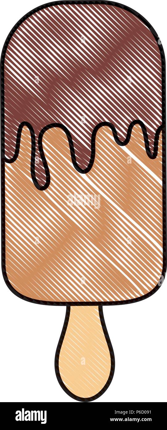 chocolate ice cream bar icon over white background, vector illustration Stock Vector Image & Art ...