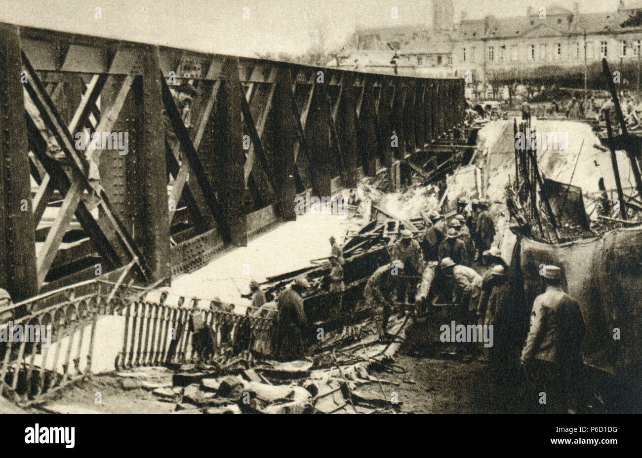 bridge, world war i, restoring, aisne, ww1, wwi, world war one Stock ...