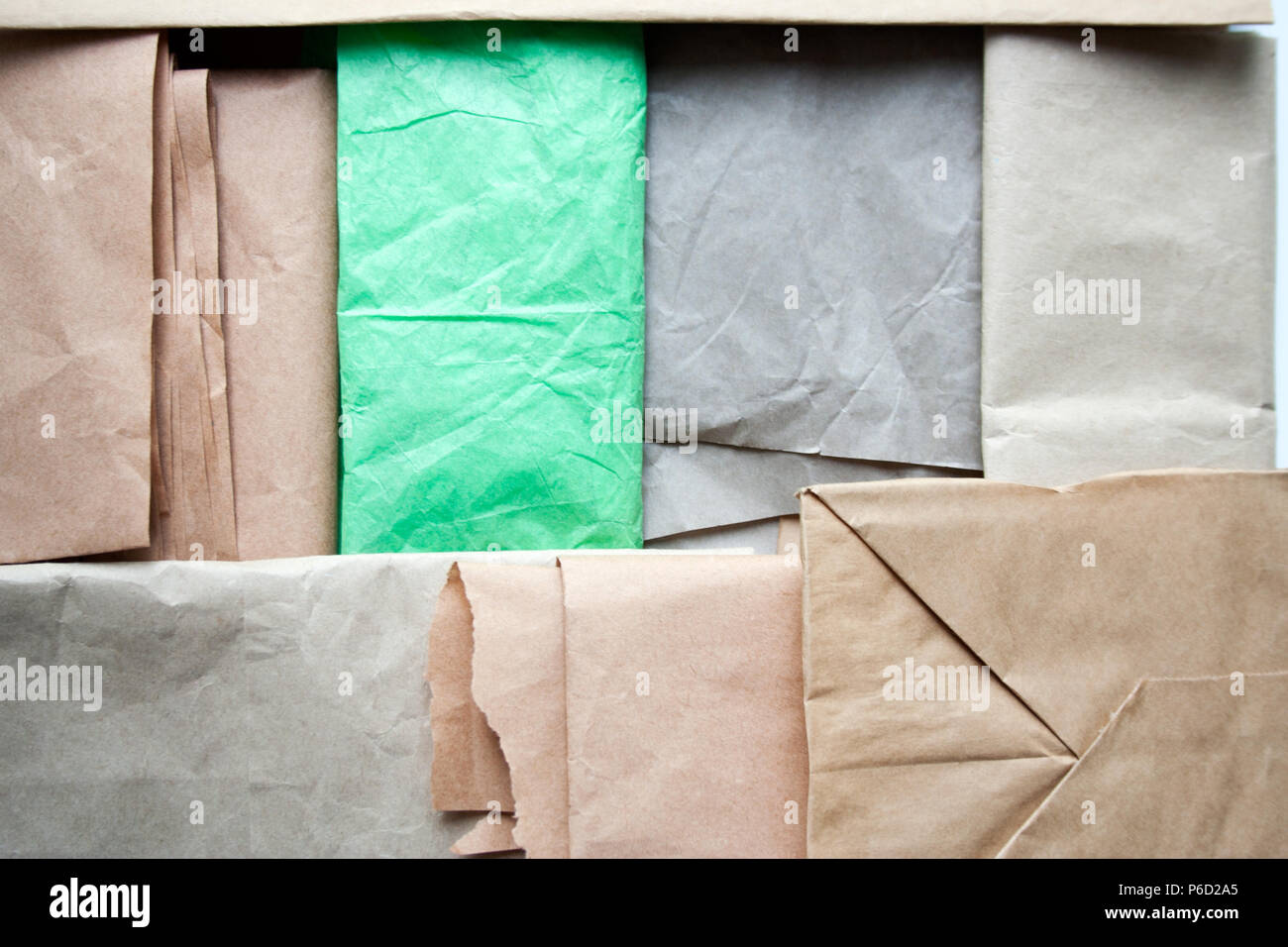 Packing paper collection abstract background Stock Photo - Alamy