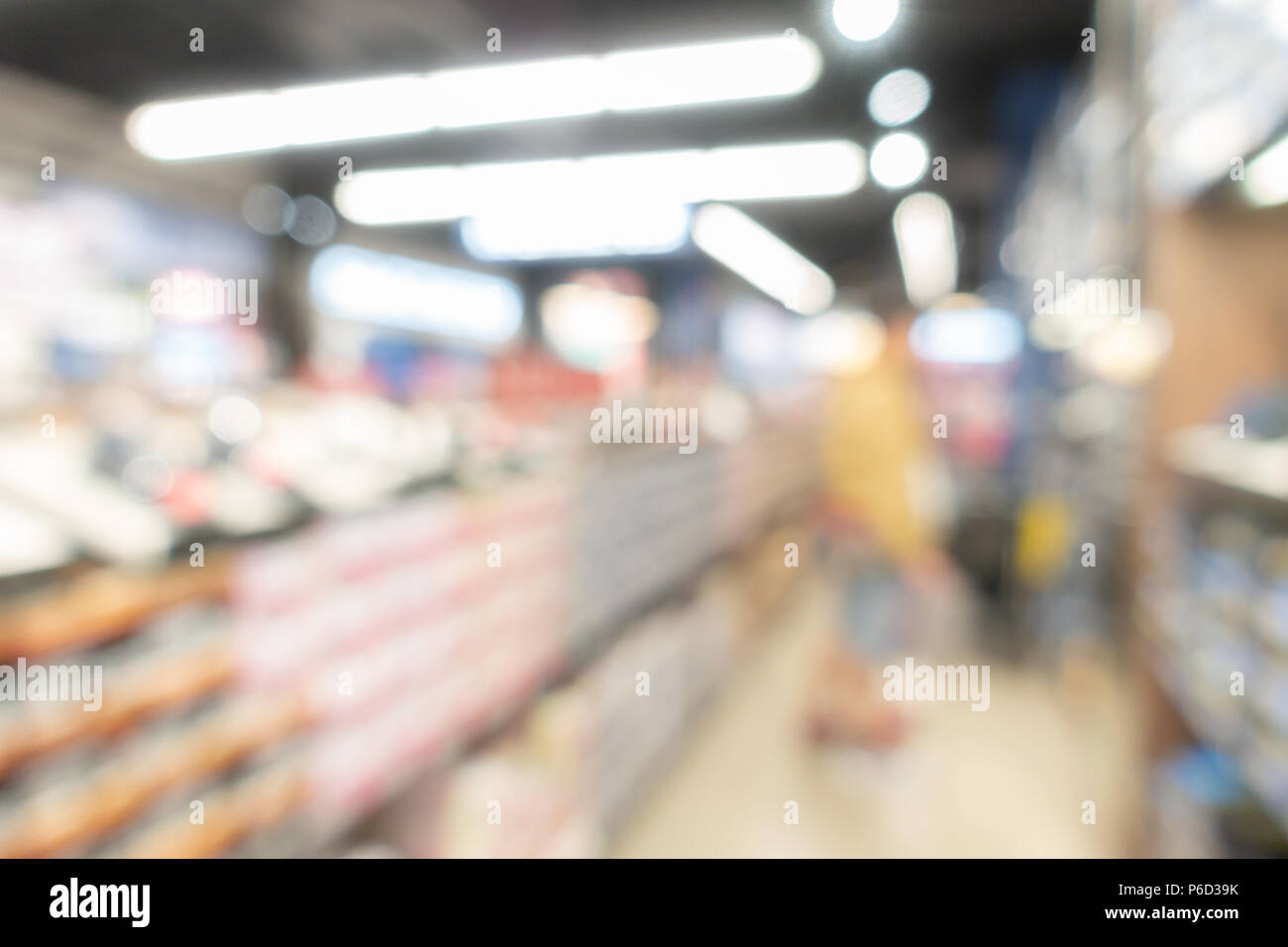 Abstrast Blurred background : Supermarket hypermarket and phamacy in ...