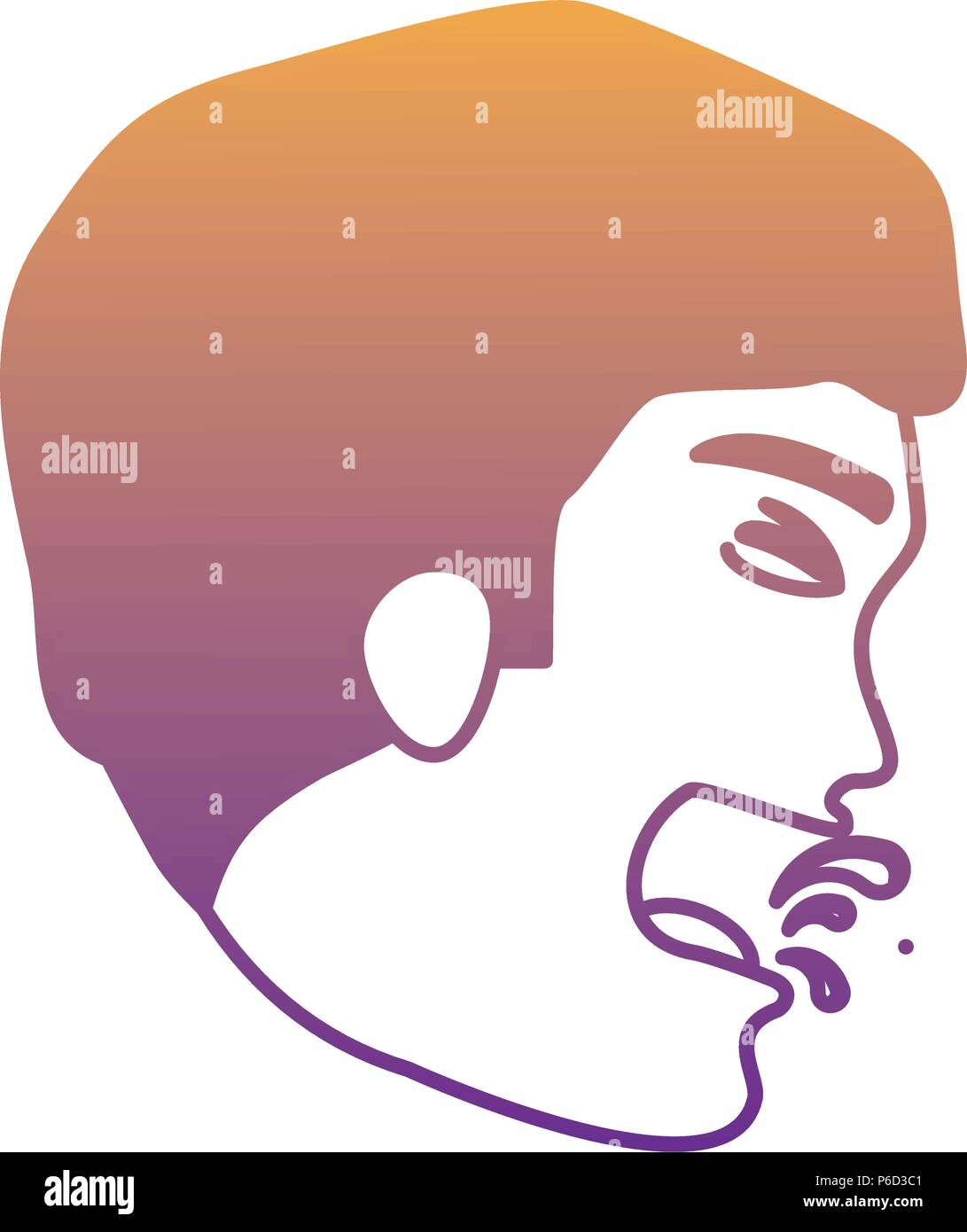 man with tuberculosis icon over white background, vector illustration ...