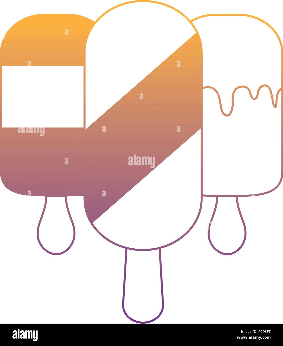 Ice cream bars icon over white background, vector illustration Stock ...