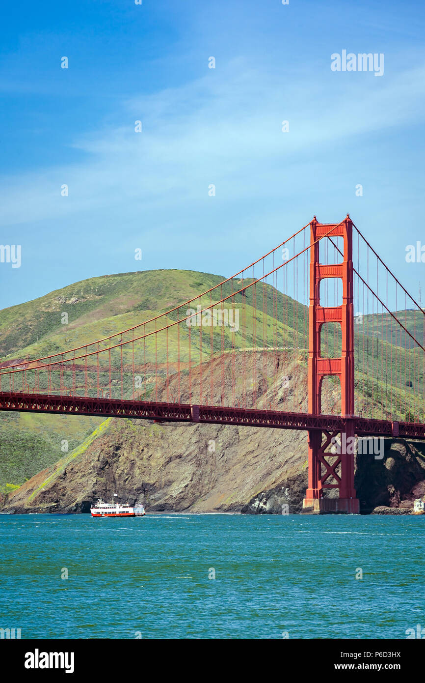 Golden Gate bridge in San Francisco California USA West Coast of ...