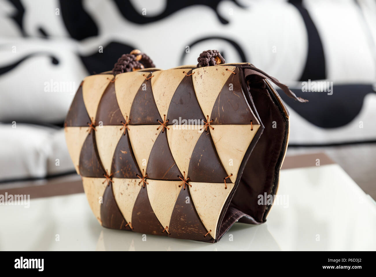 bag made from coconut shells, artisan, ethnic crafts Stock Photo - Alamy
