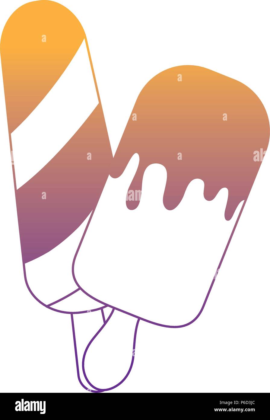 Ice cream bars icon over white background, vector illustration Stock ...