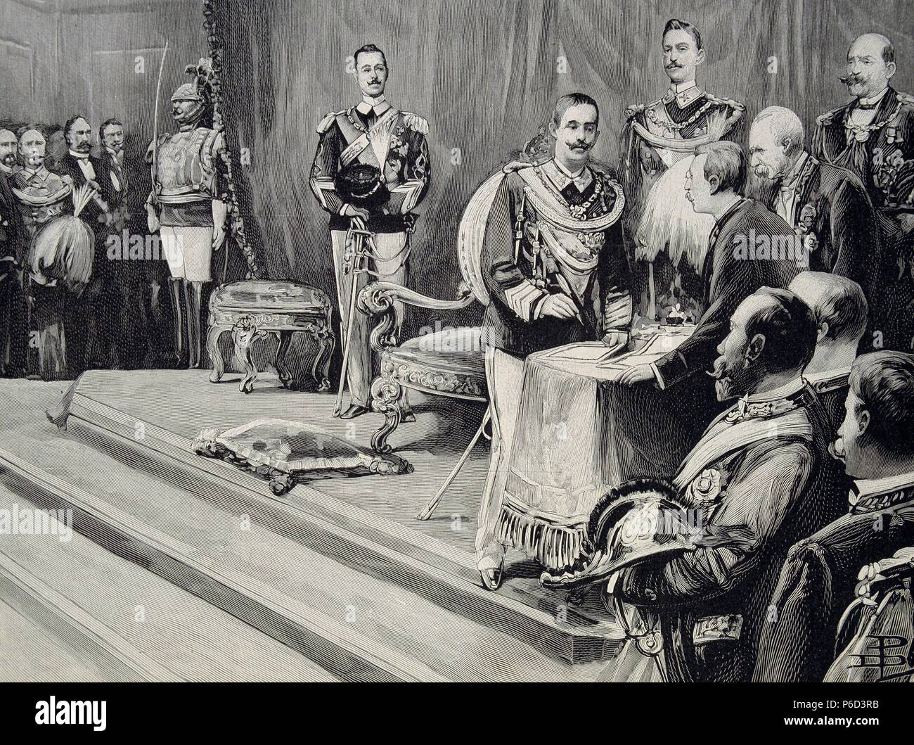 VICTOR MANUEL III. REY DE ITALIA. 1869 - 1947. " CEREMONIA DE JURA COMO ...