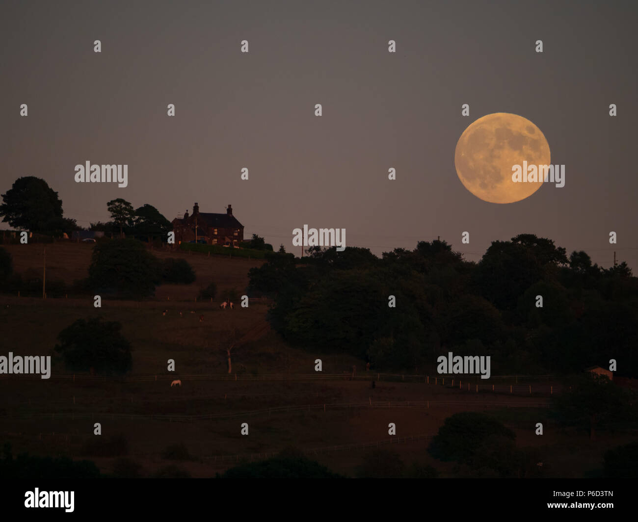 Moon over the Moors Stock Photo - Alamy