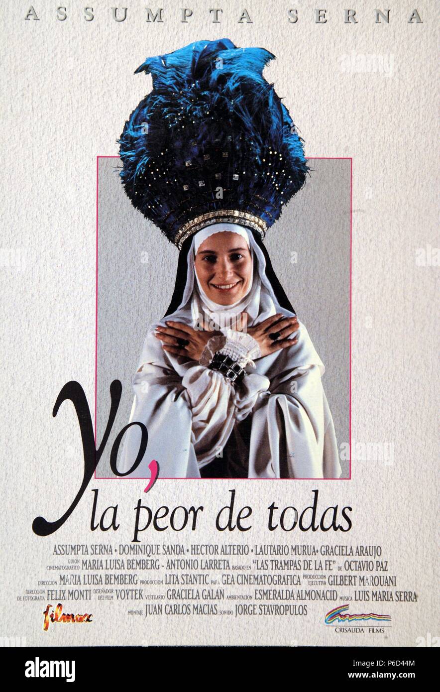 PELICULA : YO LA PEOR DE TODAS , 1990. BASADA EN LA OBRA " LAS TRAMPAS ...