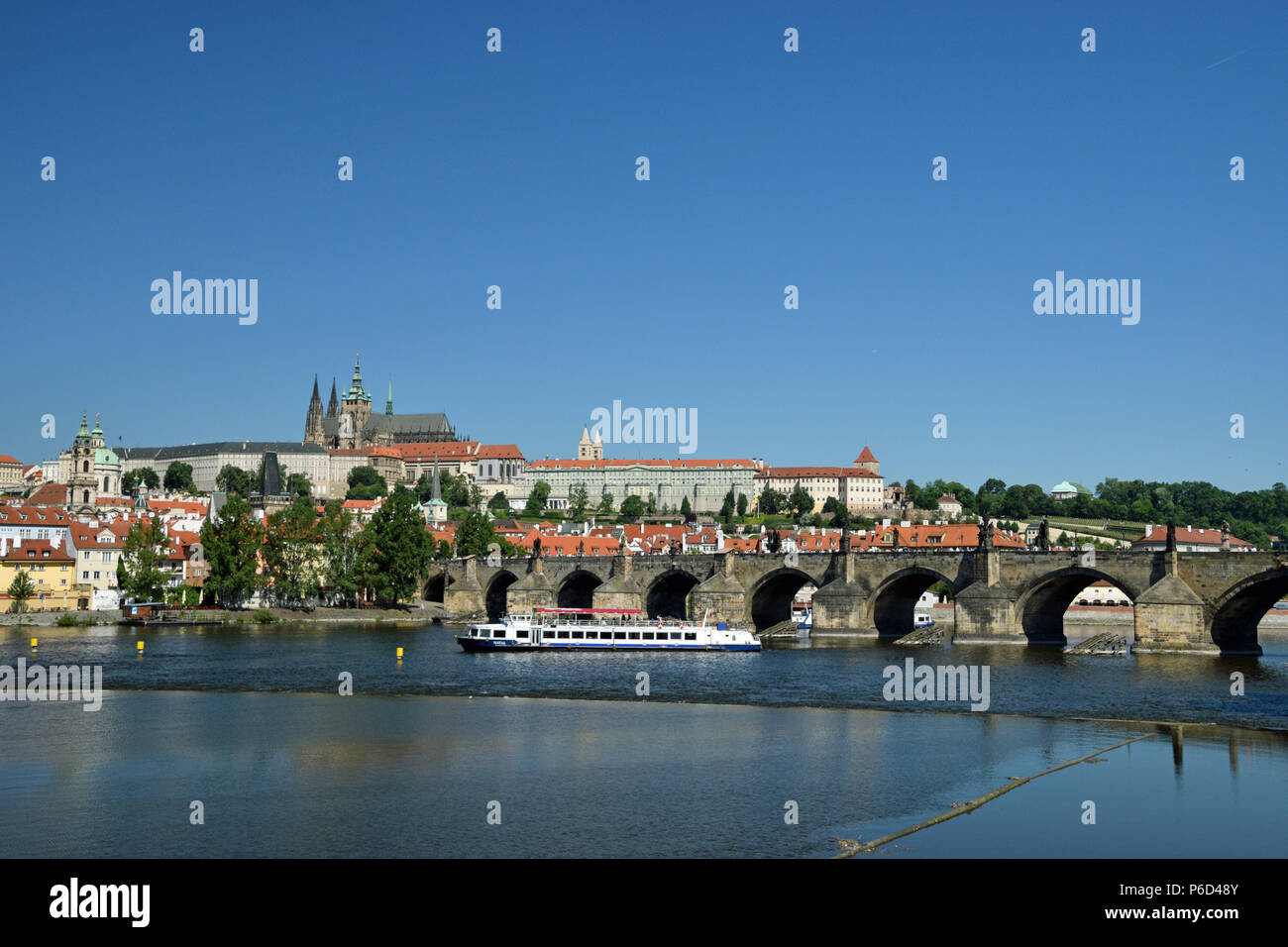 Prague river view Stock Photo - Alamy