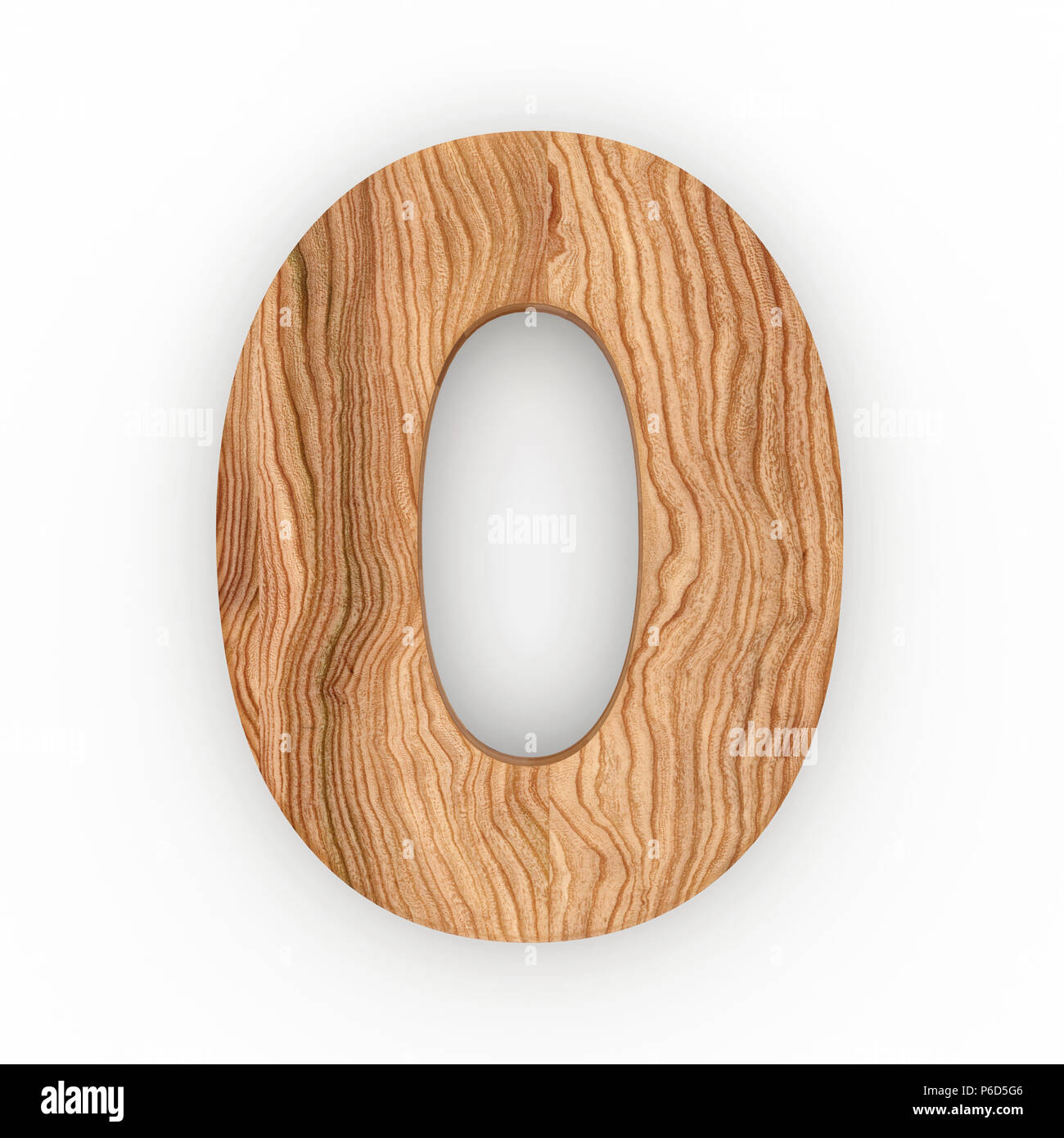 Wooden number 0 isolated on white background Stock Photo - Alamy