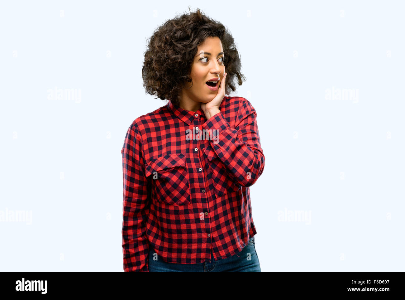 Beautiful arab woman so happy and confident showing a big smile ...