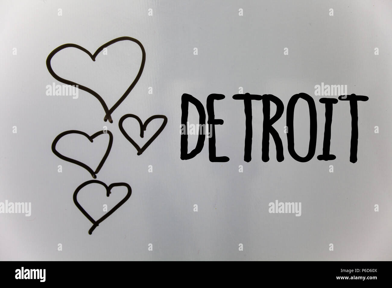 Word writing text Detroit. Business concept for City in the United ...