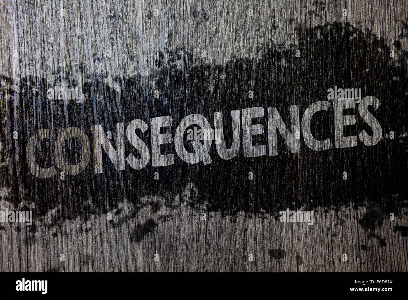Text sign showing Consequences. Conceptual photo Result Outcome Output ...