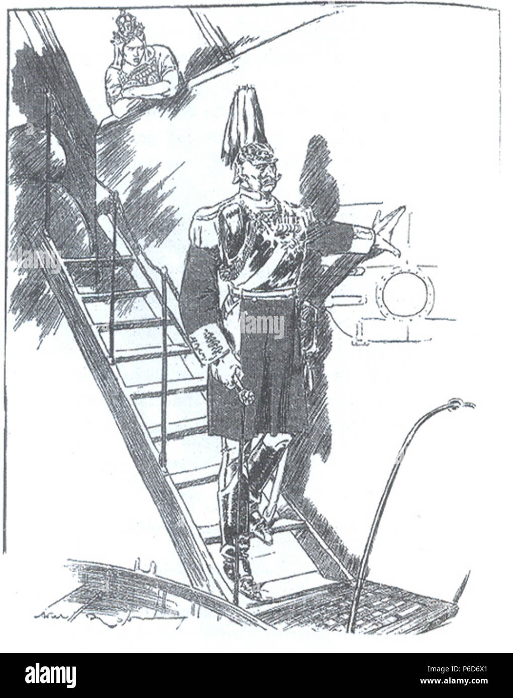 Kaiser Wilhelm Ii Auf Einer Reise 1898 Deutschland Karikatur UOOO Kaiser Wilhelm Ii Auf Einer Reise 1898 Deutschland Karikatur UOOO