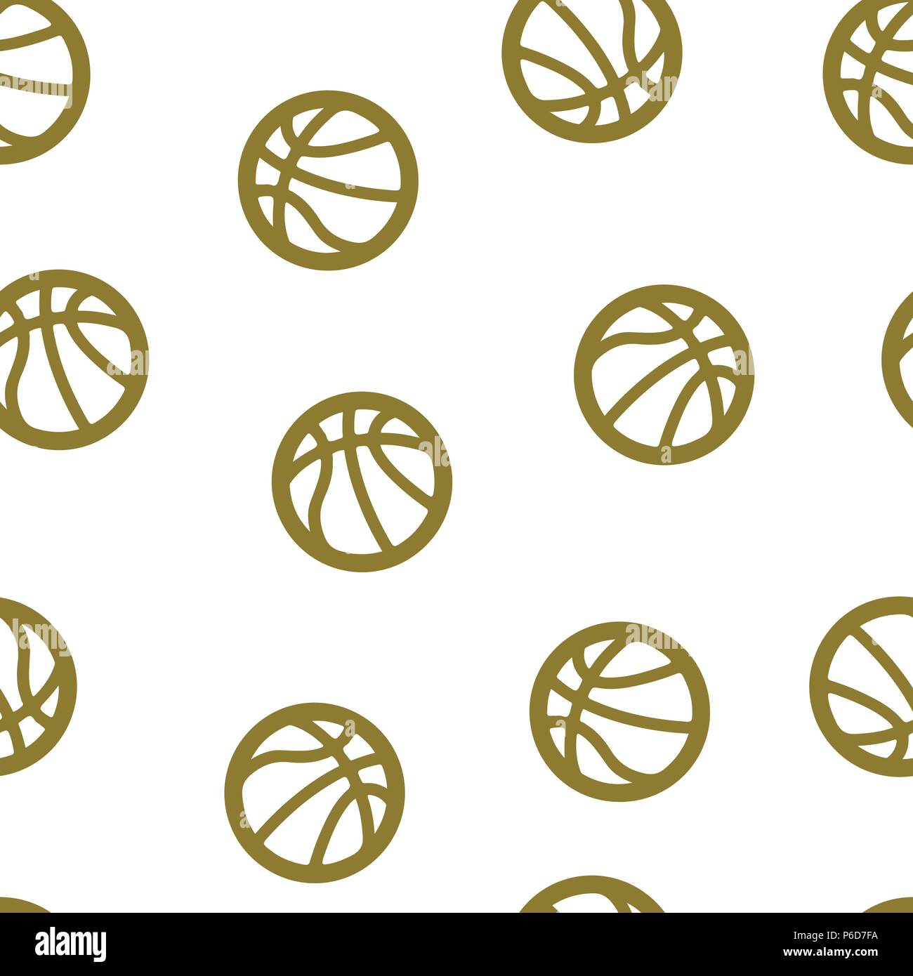 Basketball ball pattern seamless. Vector illustration. Isolated white ...
